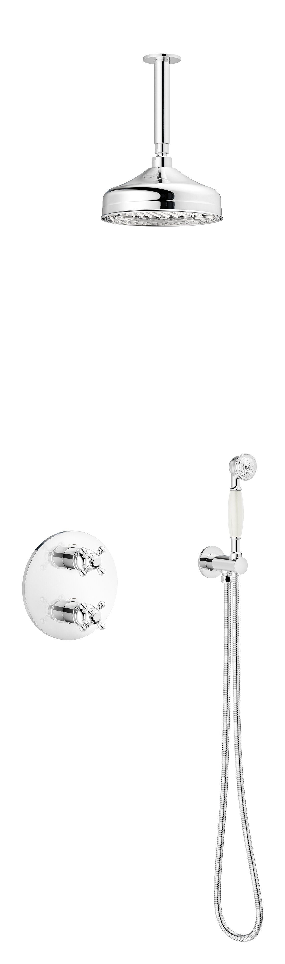 Concealed Chrome Tradition HS 2 - concealed shower system [https://damixa.com]
